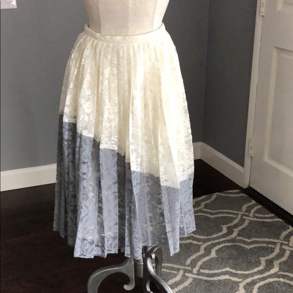 Topshop | Skirts | Top Shop Colorblock Pleated Midi Skirt | Poshmark